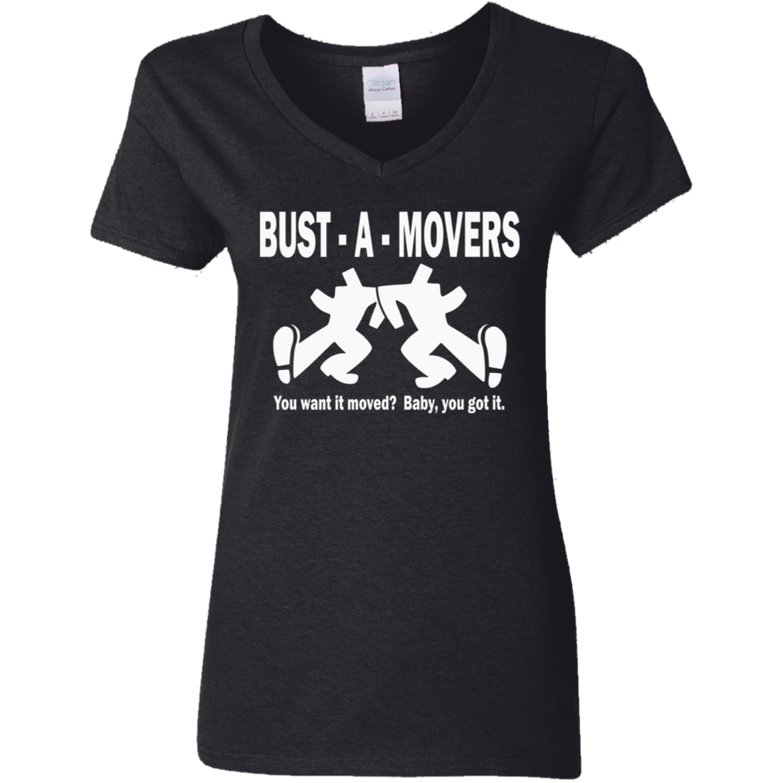 Bust-A-Movers Ladies' V-Neck T-Shirt – MemeTownTees