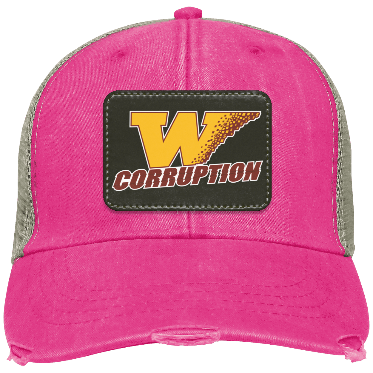 Washington Corruption Distressed Ollie Cap – MemeTownTees