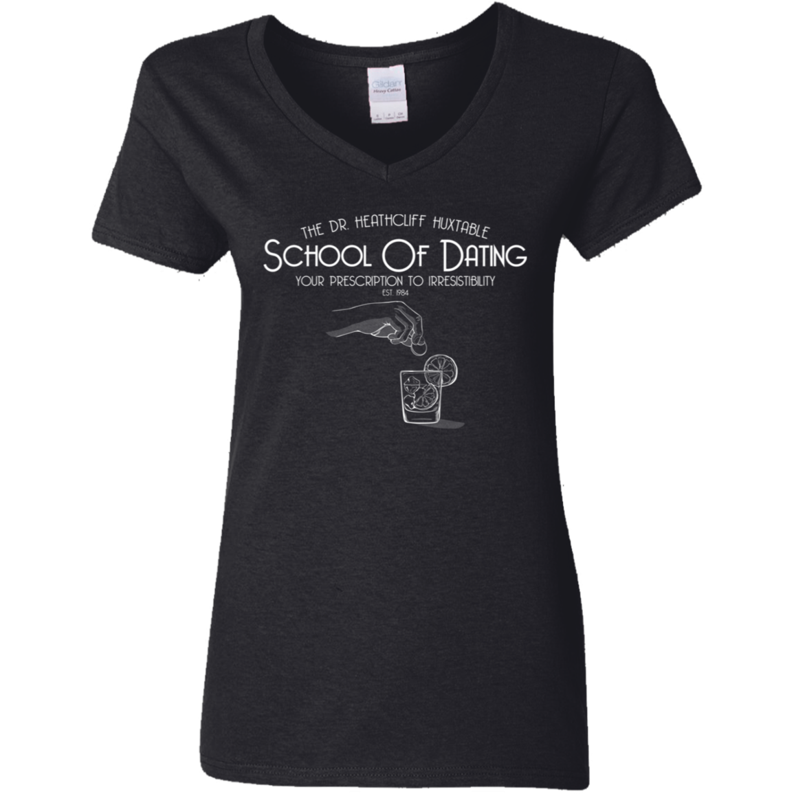 Huxtable Dating School Ladies' V-Neck T-Shirt – MemeTownTees
